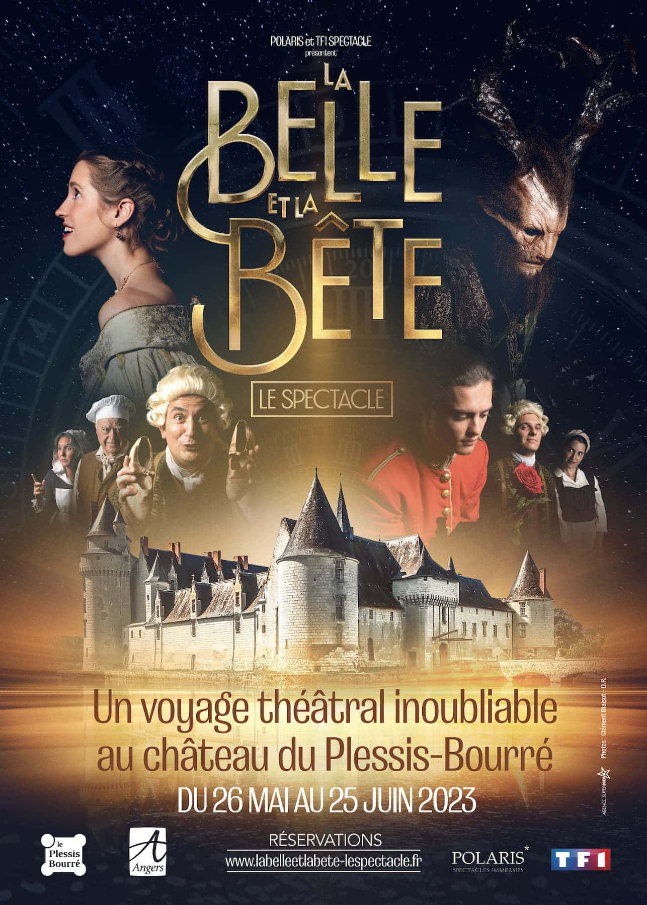 Spectacle la Belle et la Bête au château du Plessis-Bourré